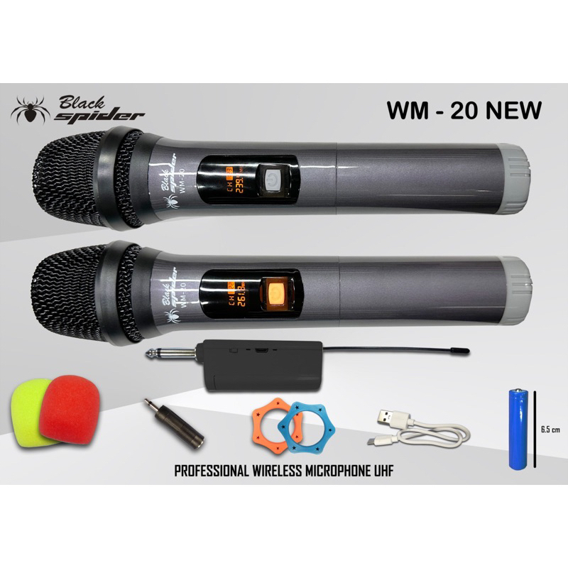 Jual MICROPHONE BLACK SPIDER WM 20 BLACKSPIDER MIC BLACK Spider ...