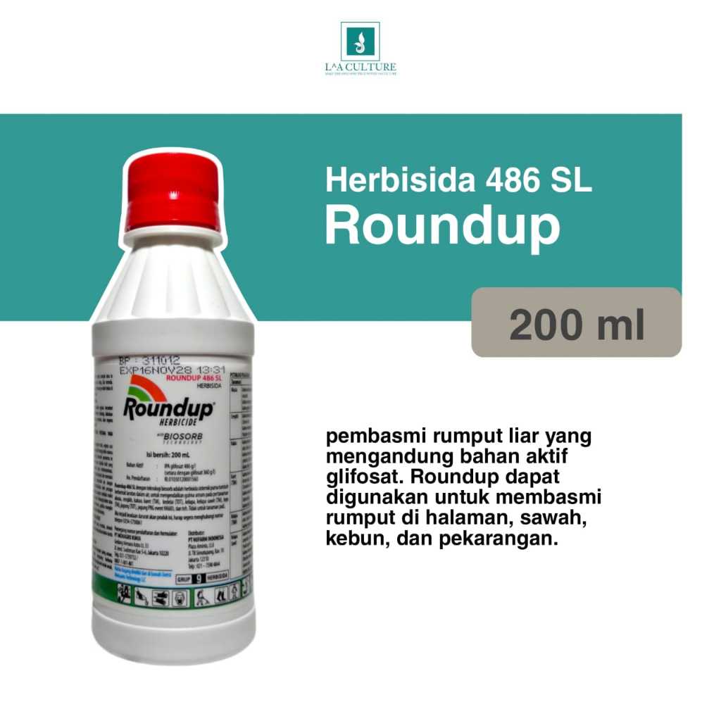 Jual Herbisida ROUNDUP 486 SL 200 ml Pembasmi Rumput Gulma Liar ...