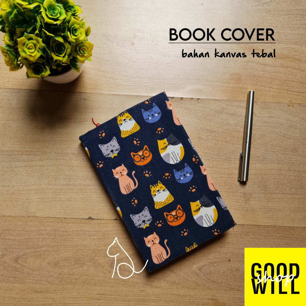 Jual Book Cover Sampul Buku Bacaan Novel Bahan Kain Kanvas Tebal ...