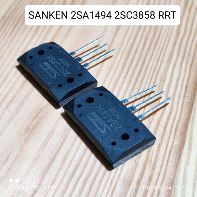 Jual 1 SET TRANSISTOR FINAL 2SA1494 2SC3858 A1494 C3858 SANKEN RRT ...