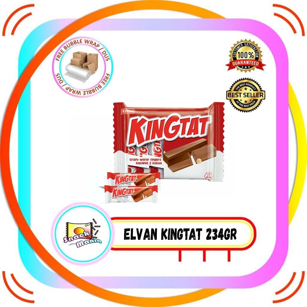 Jual Elvan KINGTAT Crispy Wafer Fingers Hazelnut & Cocoa 234 gr Coklat ...