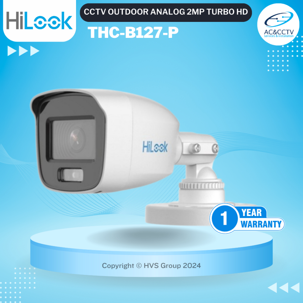 Jual HILOOK THC-B127-PC Kamera CCTV Outdoor Analog Bullet 2MP ColorVu ...