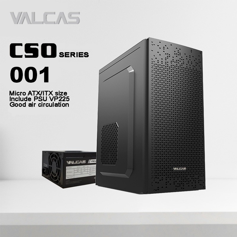 Jual Casing PC Valcas Office CSO 001 mATX include PSU 500W | Shopee ...