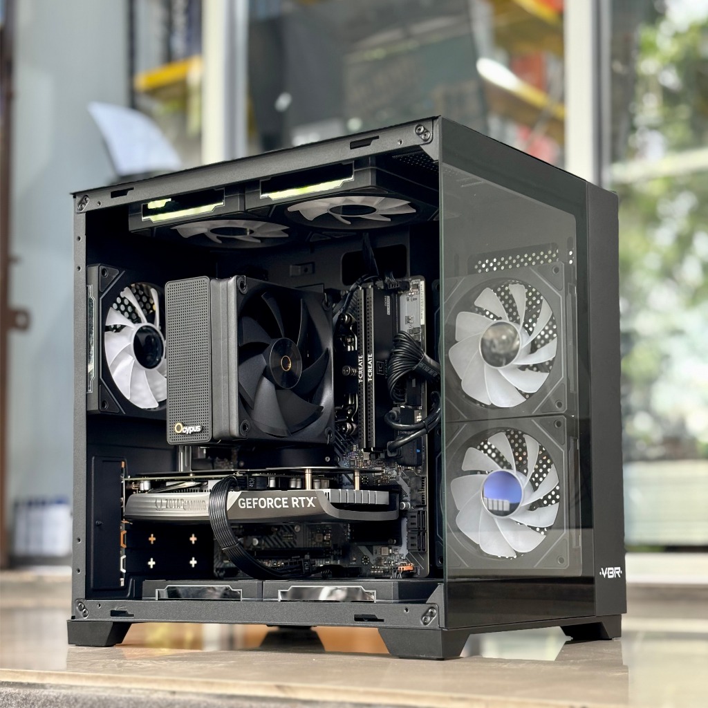Jual VBR Z-2 Dual Chamber Tempered Glass M-ATX Gaming Case - Z2 Black ...