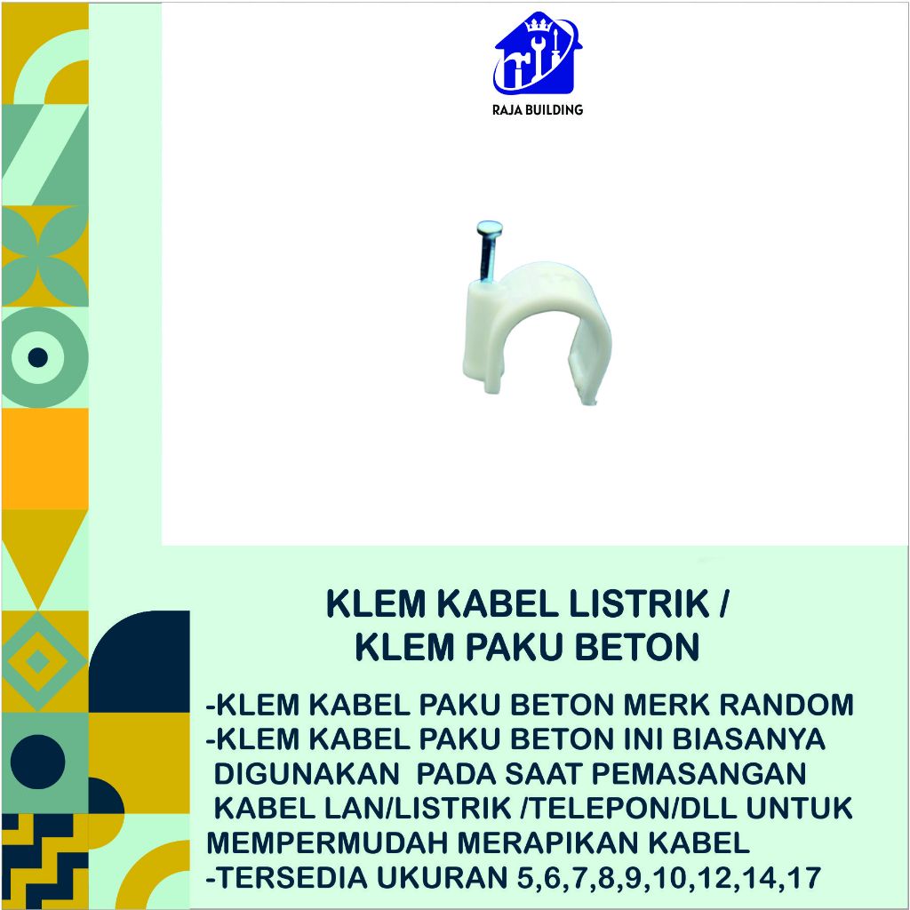 Jual Klem Kabel Listrik / Klem Paku Beton / Klem Kabel Putih | Shopee ...