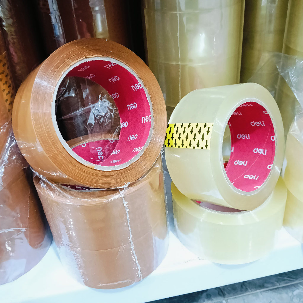Jual Lakban bening coklat OPP tape packing deli aurapack 48 x 100 yard ...
