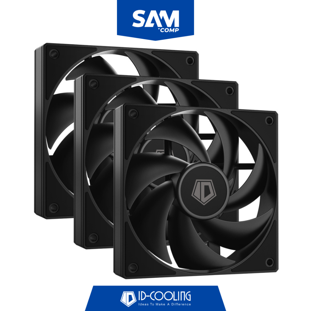 Jual ID-COOLING AF 125 K TRIO 120mm Black PWM Fan Casing 12cm Fan ...