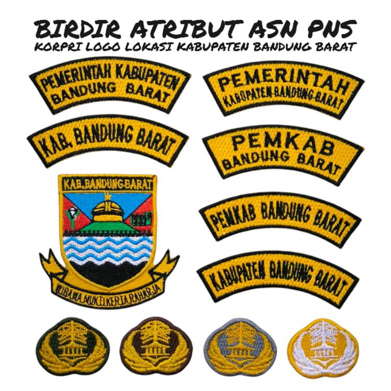Jual BORDIR ATRIBUT INSTANSI PERLENGKAPAN SERAGAM PNS ASN KORPRI ...