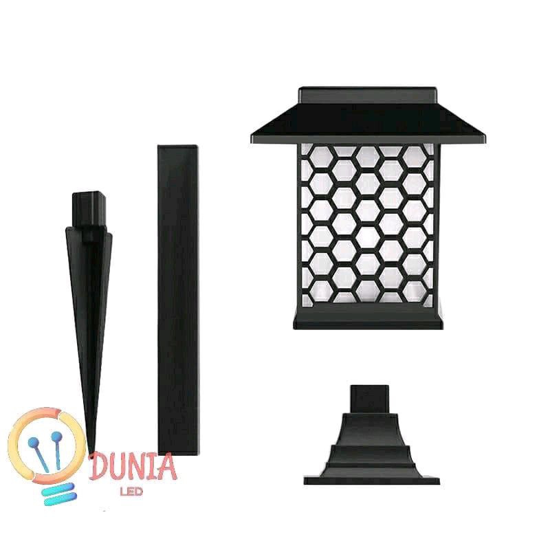 Jual Lampu Solar Pagar Taman 5 LED Model Besar/Lampu Tenaga Surya ...