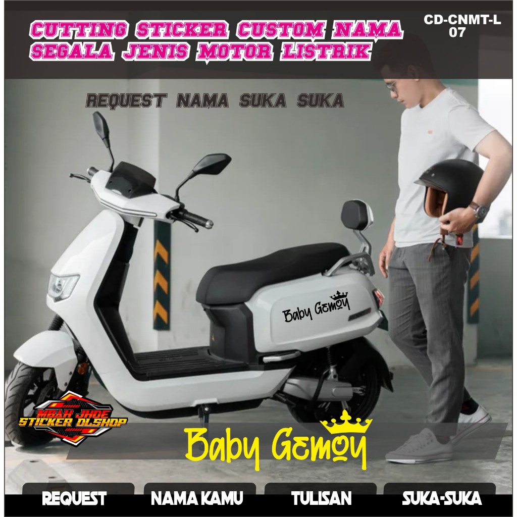 Jual STIKER SEPEDA LISTRIK STICKER REQUEST TULISAN DAN NAMAMU SUKA SUKA ...