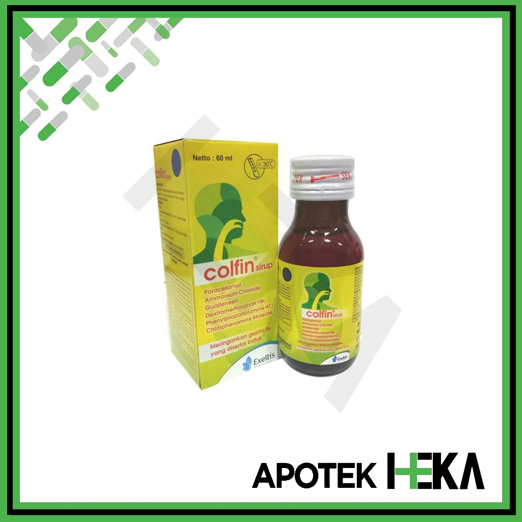 Jual Colfin Sirup 60 ml - Sirup Meringankan Gejala Flu disertai Batuk ...