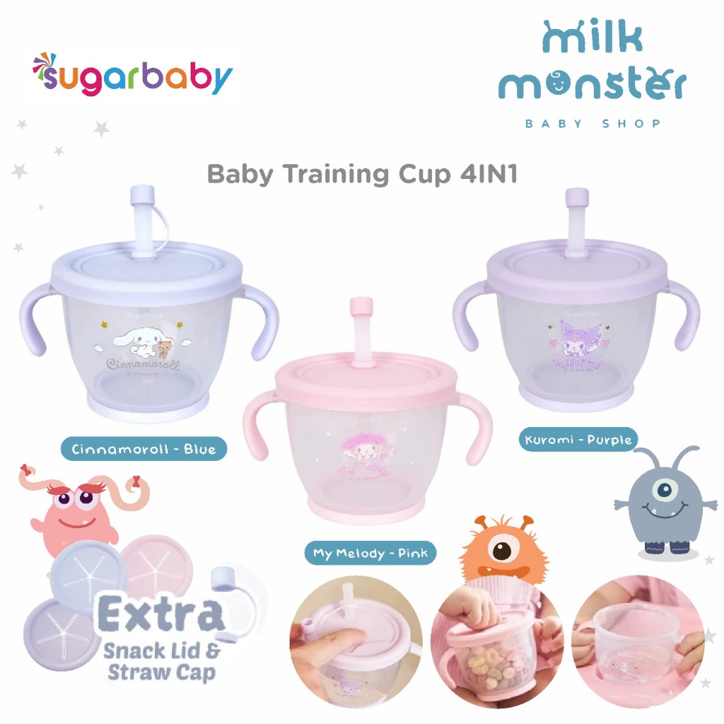 Jual Sugar Baby Training Cup 4IN1 / Gelas MPASI Anti Bocor dan Tumpah ...