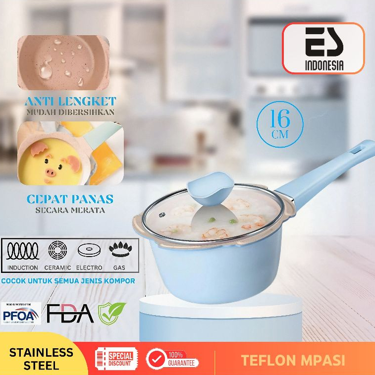 Jual ESINDO Teflon Mpasi | Wajan penggorengan serbaguna tahan lengket ...