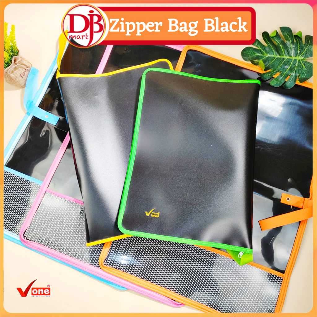 Jual DJB - Zipper Bag Black Edition / Tas Dokumen / Map Full Resleting ...