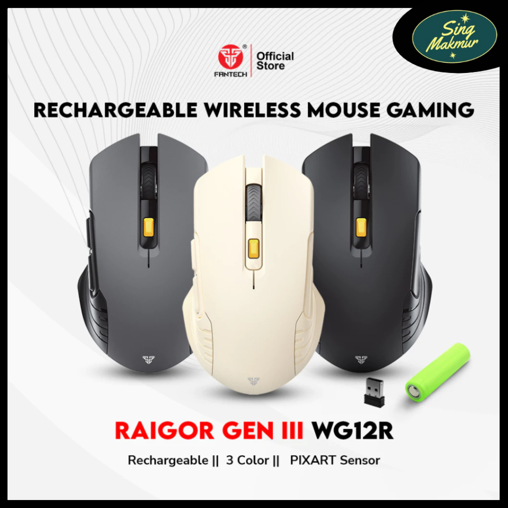 Jual Fantech RAIGOR III Rechargeable Baterai Mouse Wireless Gaming ...