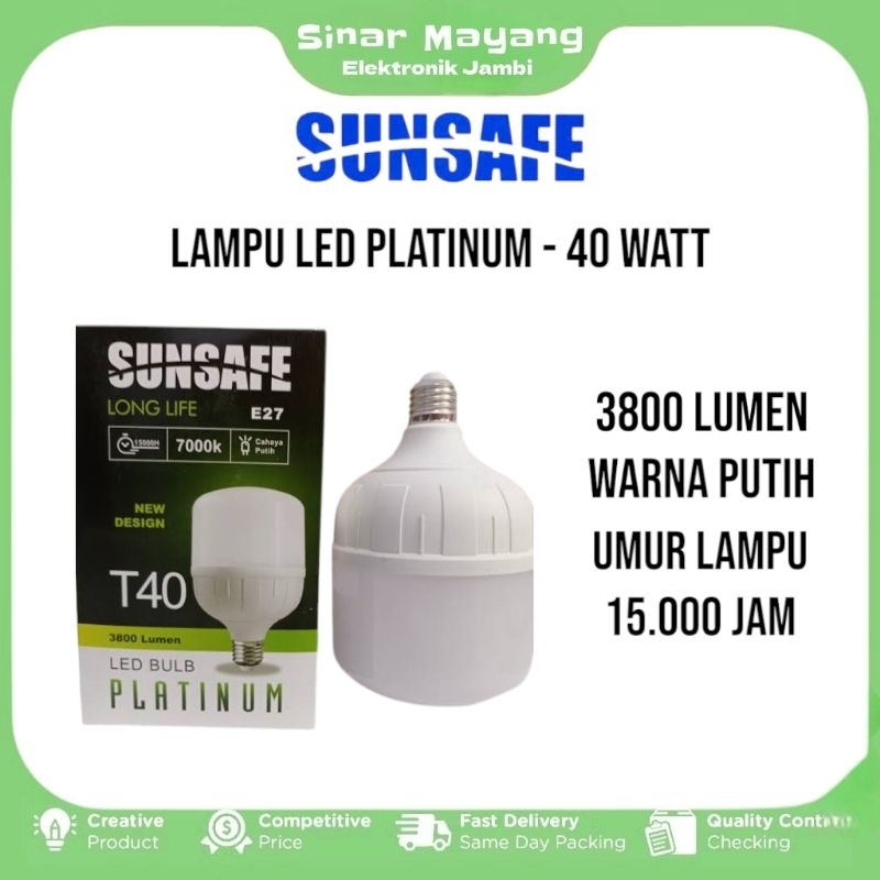 Jual Lampu LED SUNSAFE PLATINUM 40 Watt/ Lampu LED Murah dan ...