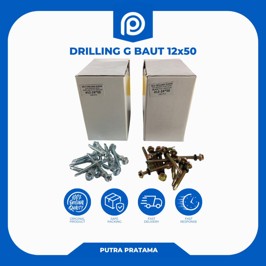 Jual DRILLING G BAUT 12x50 BOX (200 PCS) | Drilling Baut Merk G Warna ...
