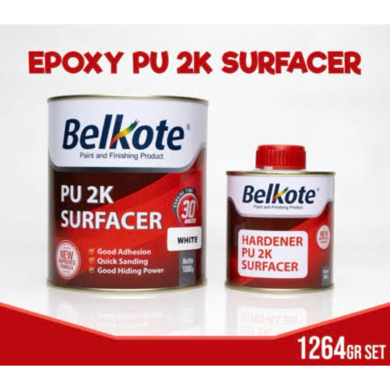 Jual Cat BELKOTE MERAH EPOXY PU 2K SURFACER 1Kg epoksi poxy dasaran abu ...