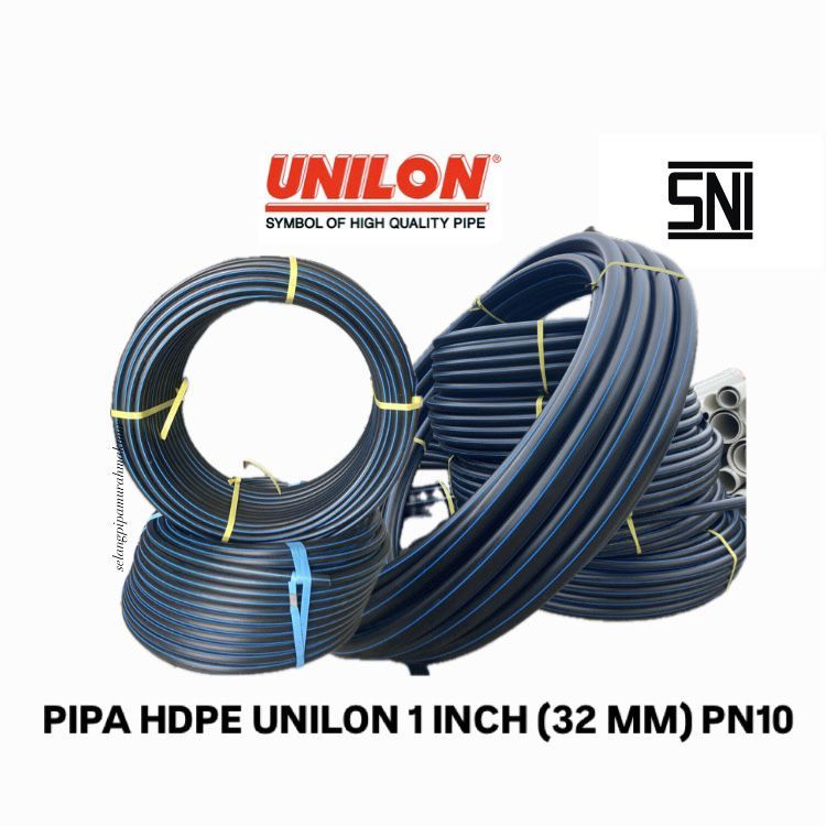 Jual PIPA HDPE UNILON 1 INCH ATAU 32 MM PN10 (200METER) | Shopee Indonesia