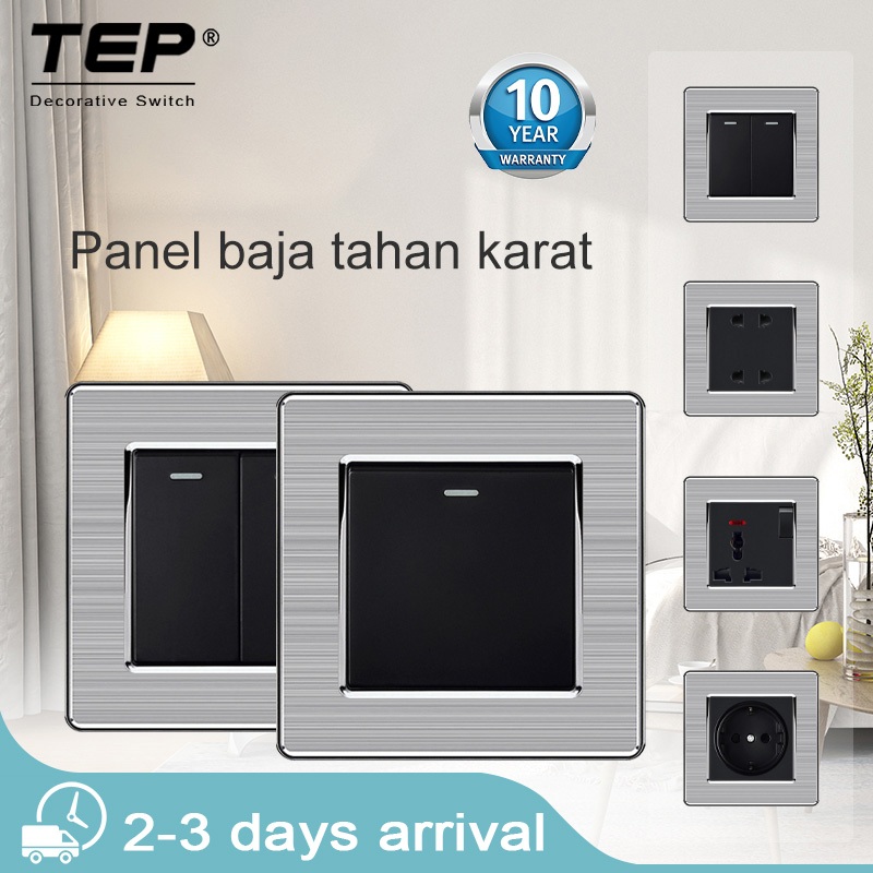 Jual Soket Saklar Lampu Dinding Tipe 86 untuk Lampu 15amp Universal ...