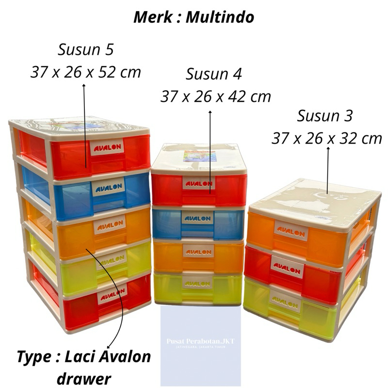 Jual MULTINDO - Laci Container A4 Avalon Susun 3 4 5 / Laci Avalon ...