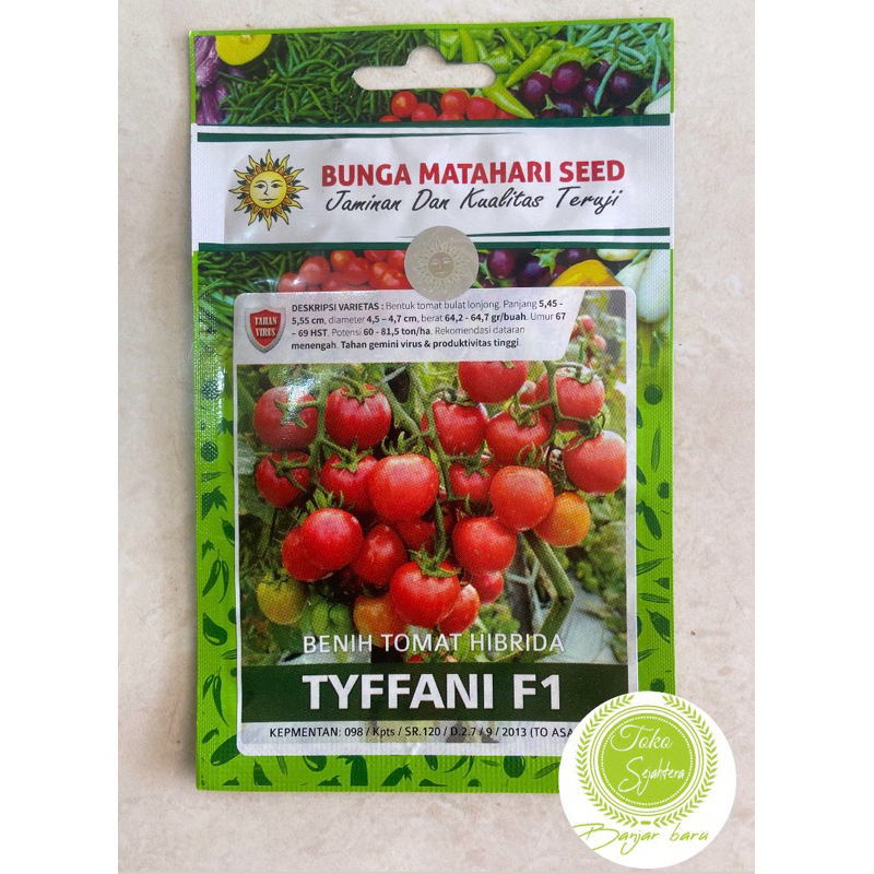 Jual BIBIT BENIH TOMAT HIBRIDA TYFFANI F1 ISI 50 BUTIR MERK BUNGA ...
