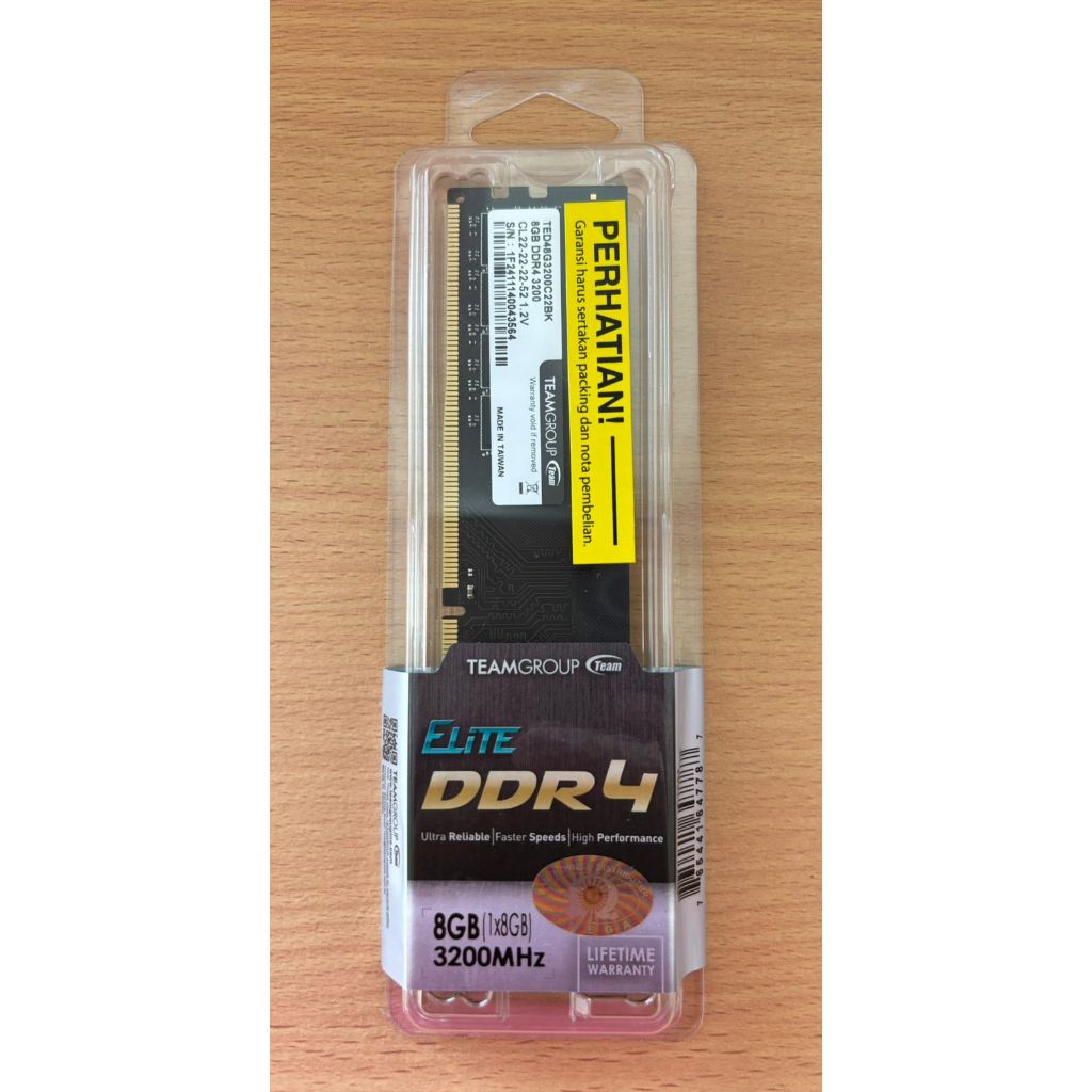 Jual TEAM Elite RAM DDR4-3200 (PC4-25600) 8GB UDIMM FOR PC DESKTOP ...