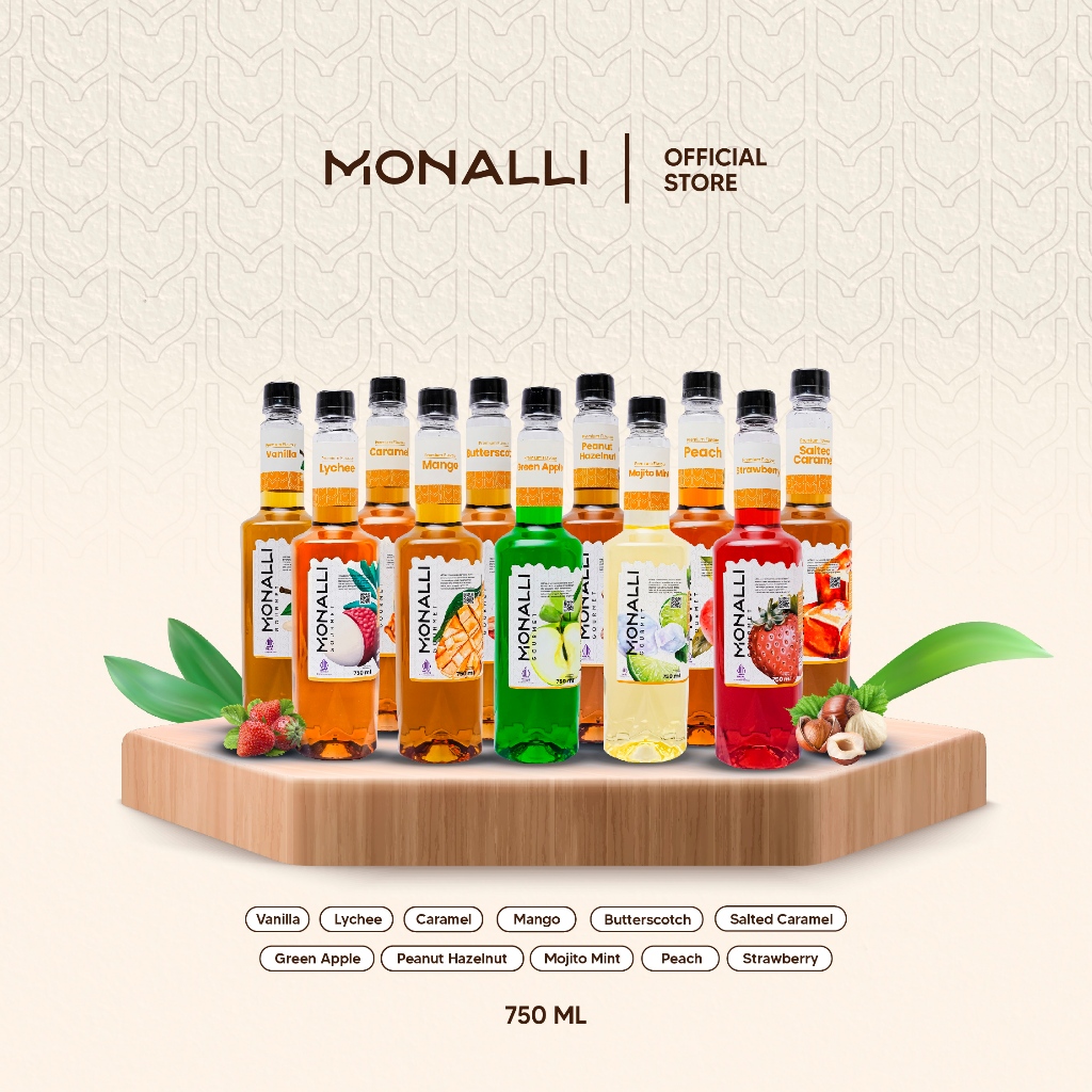 Jual Monalli Syrup All Variant - 750 mL Gourmet Syrup Premium / Sirup ...