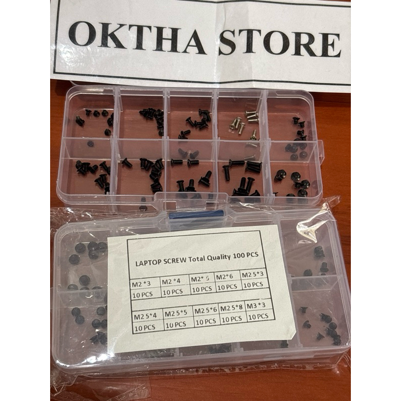 Jual 100 PCS Baut Laptop / Notebook isi 100pc Lengkap 10 Model Baut ...