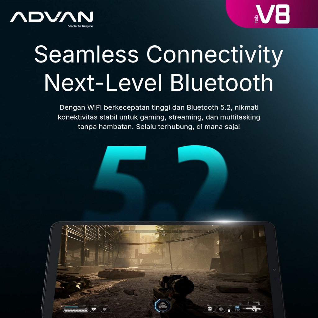 Jual ADVAN Tab V8 Gaming Mediatek Helio G99 (8+8GB/128GB) IPS WUXGA ...