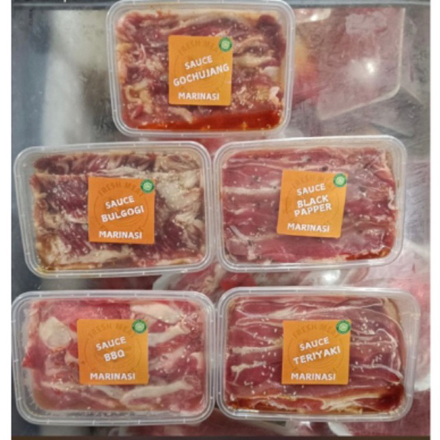 Jual DAGING SLICE SUDAH DI BUMBU MARINASI ANEKA VARIAN RASA -+500gr ...