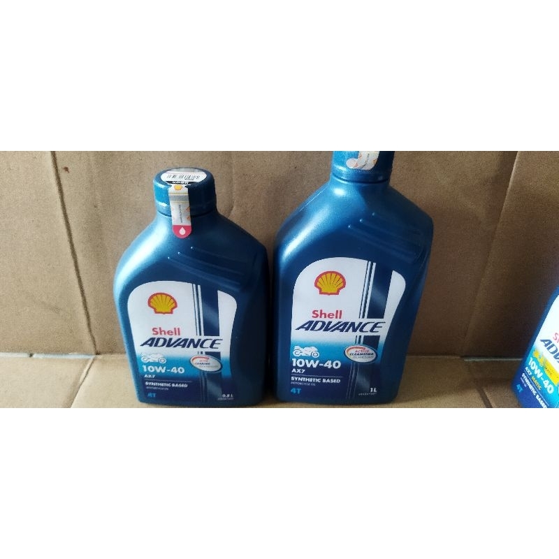 Jual Oli Shell Advance AX7 4T SAE 10W-40 JASO MA API SN 800 mL 1 L | Shopee Indonesia