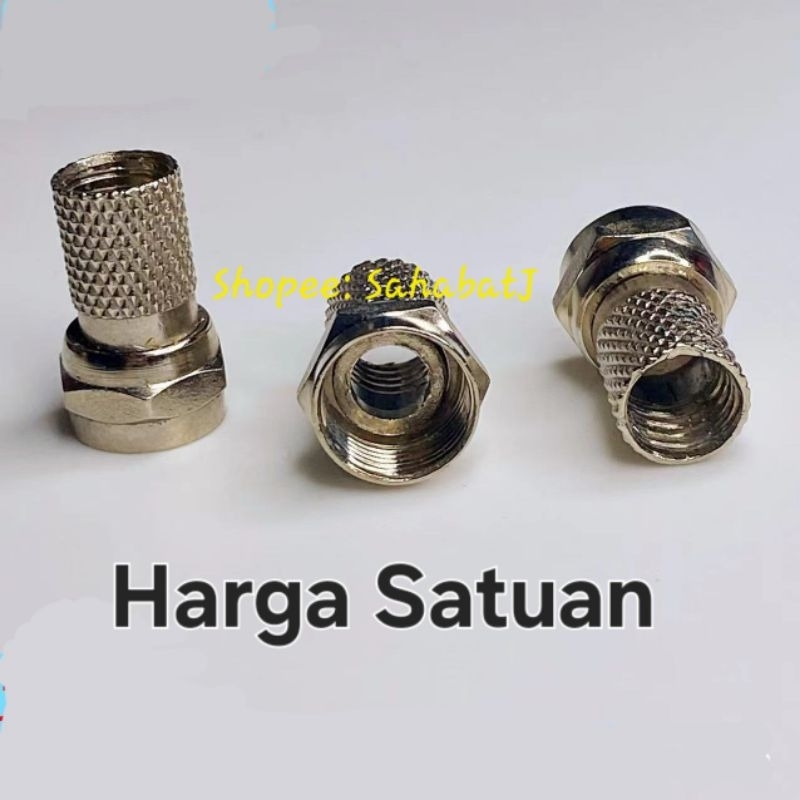 Jual Jack Konektor Sambungqn F Drat Besi 5C / RG59 / Antena / Parabola ...