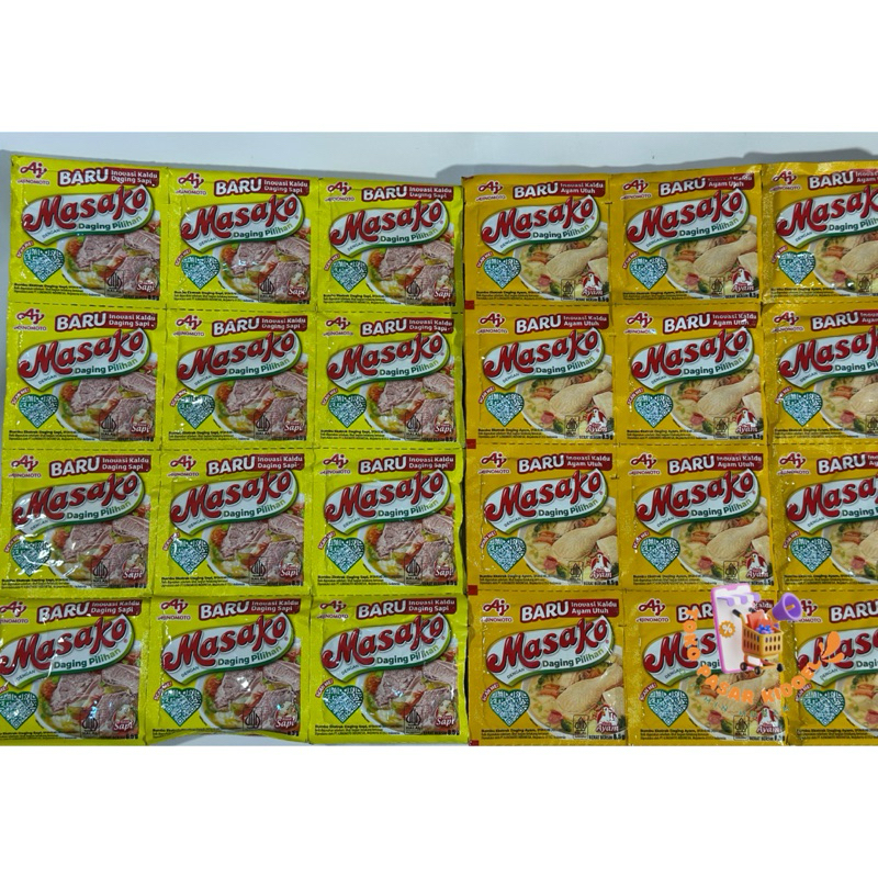 Jual (36 PCS) Masako Bumbu Kaldu Penyedap Rasa Ayam dan Sapi Kemasan 8 ...