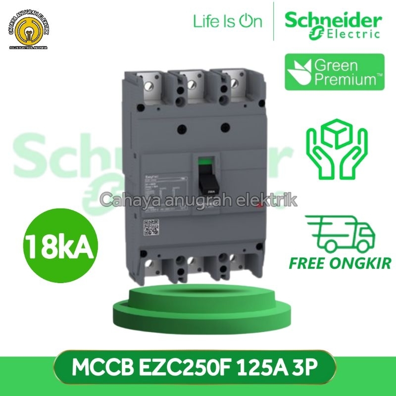 Jual MCCB EZC250F 3125 SCHNEIDER 3P MCCB/NFB EZC250F 125A 3P ORIGINAL | Shopee Indonesia
