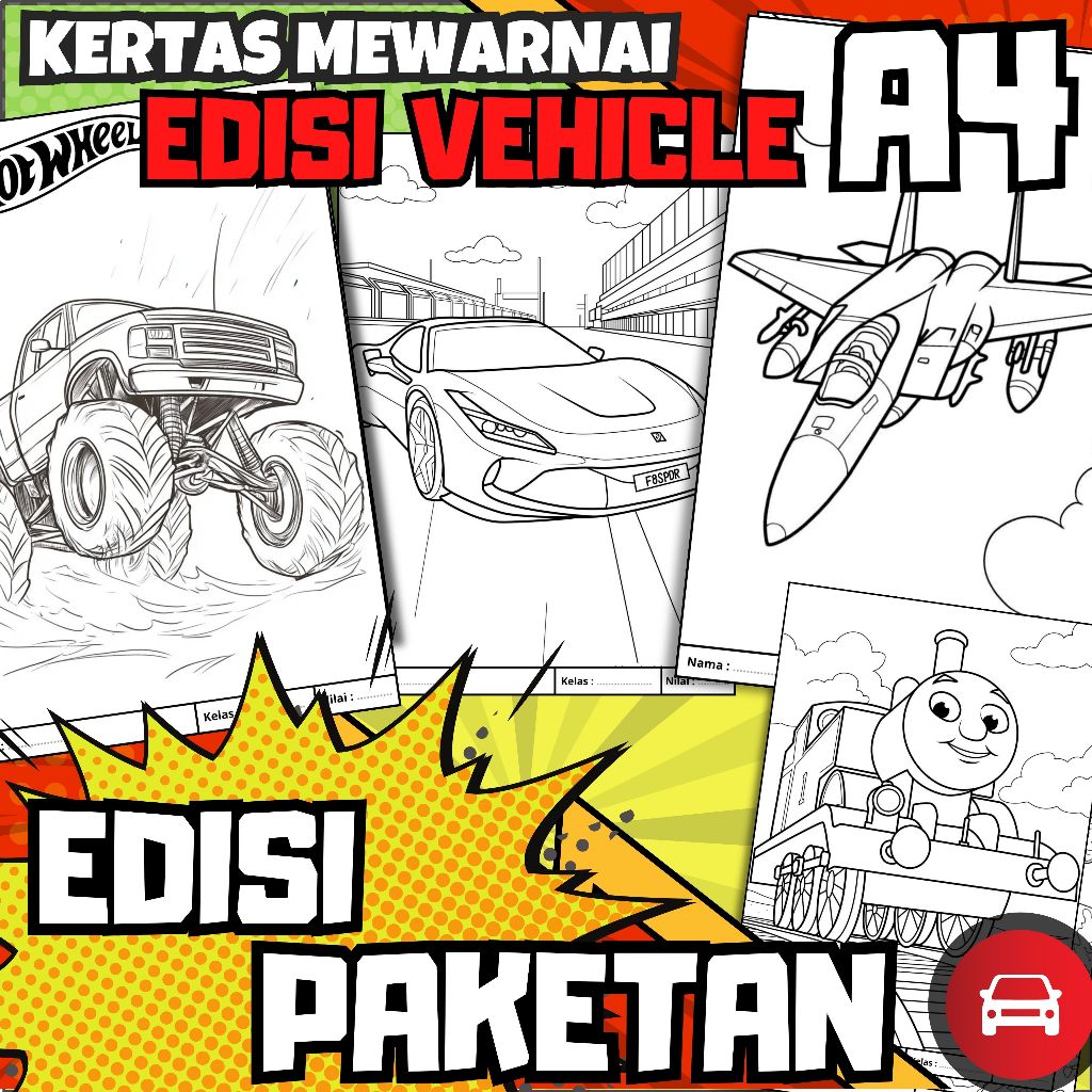 Jual MEDIA KERTAS KREATIFITAS MEWARNAI ANAK A4 DENGAN PRINT CETAK BUKAN ...