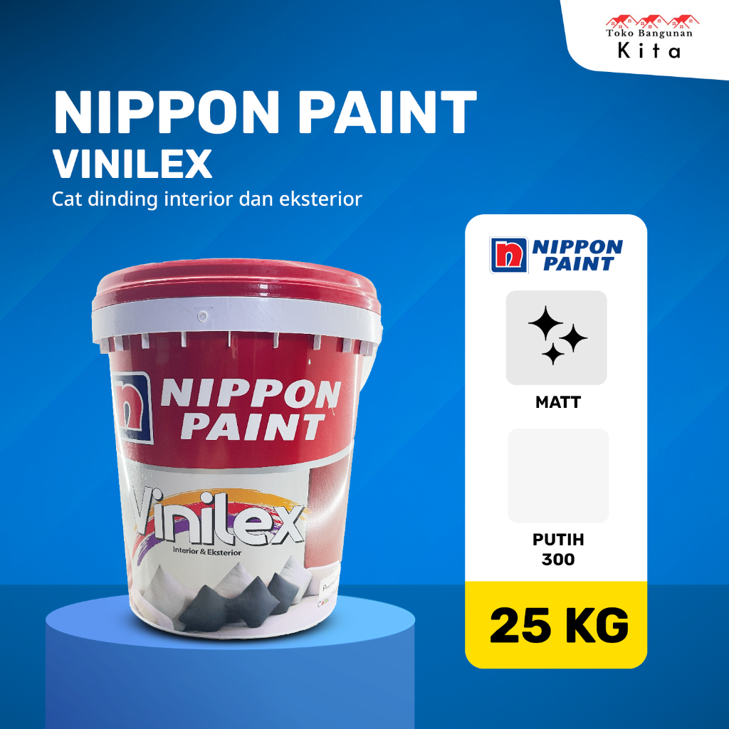 Jual Cat Nippon Paint Vinilex 300 - 25kg | Shopee Indonesia