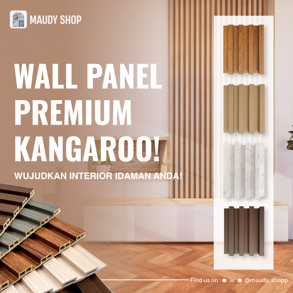 Jual WPC KANGAROO - WOOD PANEL WPC WALL PANEL DINDING UKURAN 300CM X ...