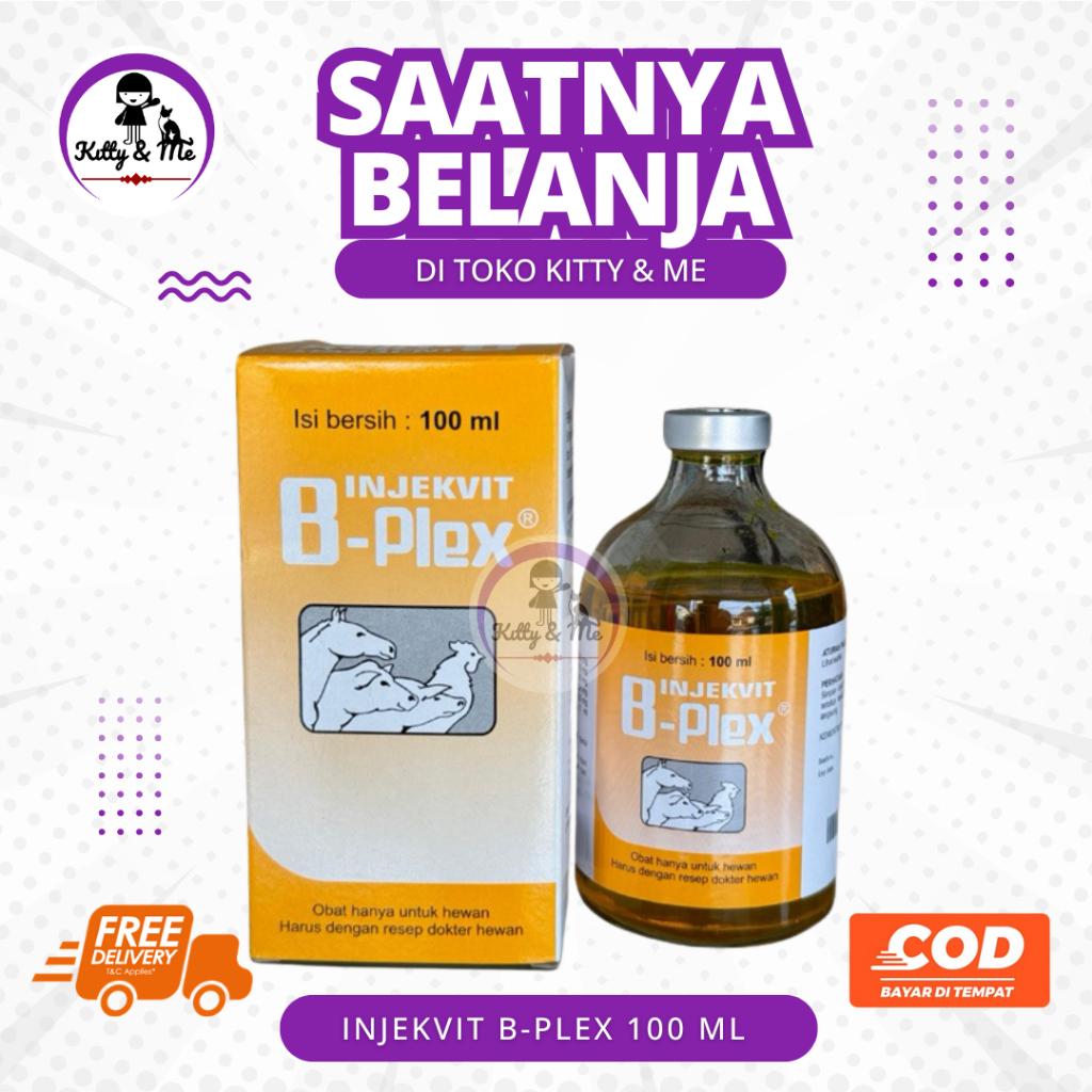 Jual INJEKVIT B-PLEX 100 ML - Tingkatkan Produktivitas dan Imun Hewan Vitamin B Complex Medion B ...