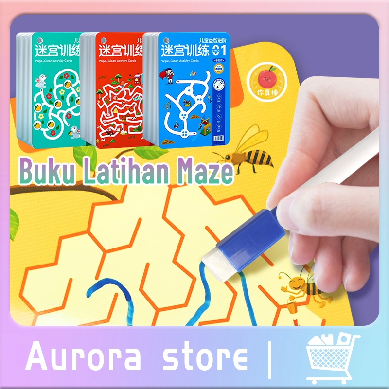 Jual Buku Aktivitas Anak Bermain Maze Labirin Game Permainan Mencari ...
