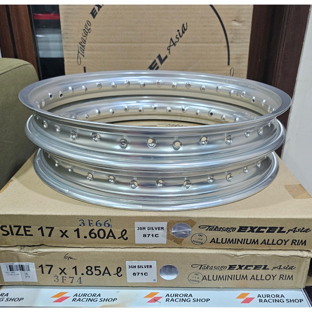 Jual Velg Takasago Excel Set 17 x 160 / 185 Hole 36 warna Silver ...
