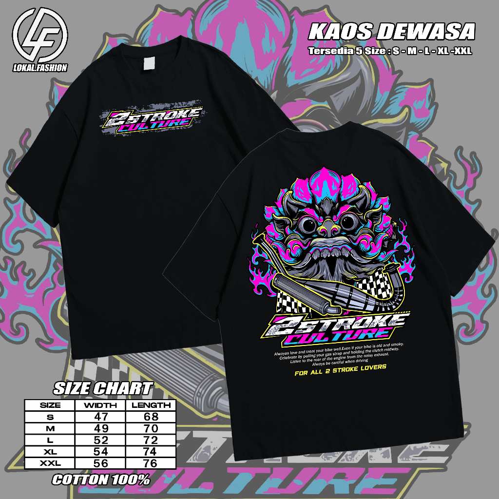 Jual Kaos Racing 2 Stroke Lover x Barong Culture Indonesia Series Baju Distro Motor Herex Two ...