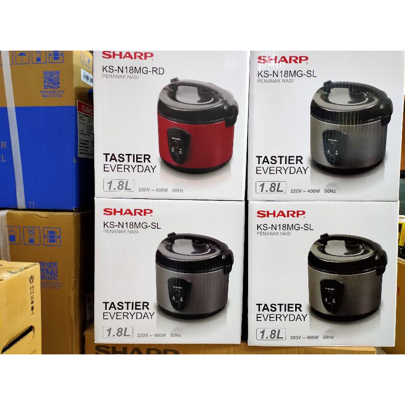 Jual Sharp Rice Cooker | KS-N18MG-SL/RD | 1.8L | 400W | Shopee Indonesia