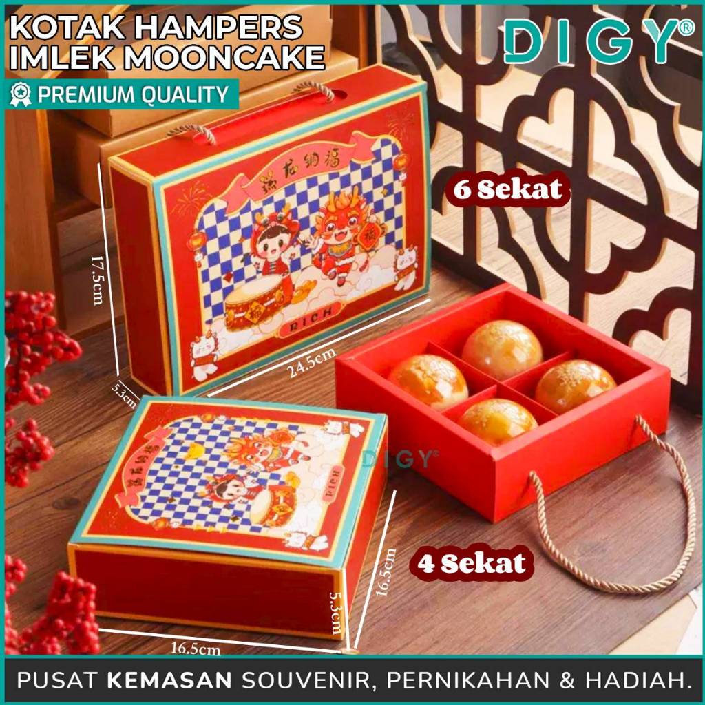 Jual Kotak Hampers Imlek / Dus Kue Mooncake / Kotak Nastar / Box Dus Kue Keranjang / Kue Imlek ...