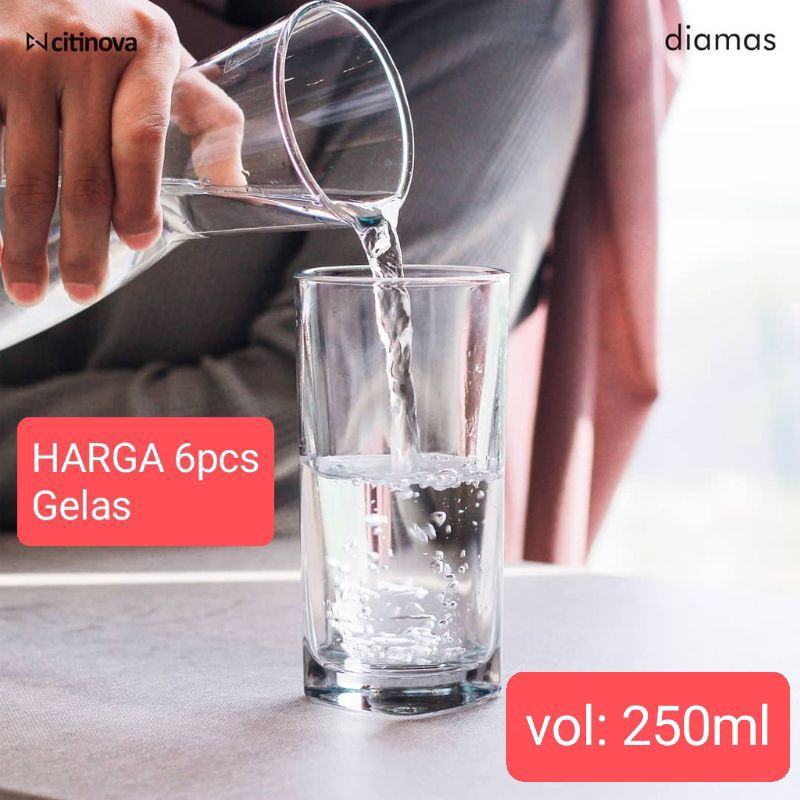 Jual 6pcs Gelas Highball COLLINS 250ml (set isi 6pcs) CITINOVA SWISS ...
