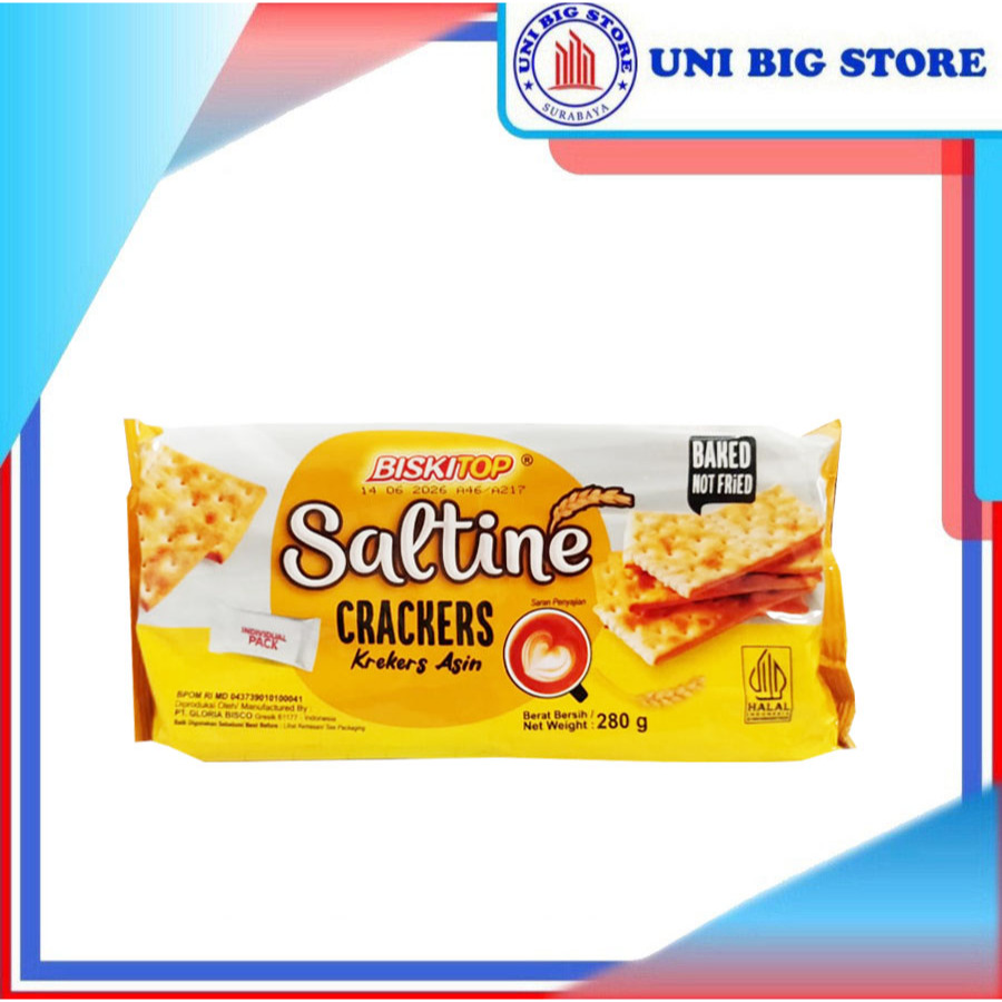 Jual Biskitop Saltine Crackers 280 gr Biskuit Krekers Asin | Shopee ...