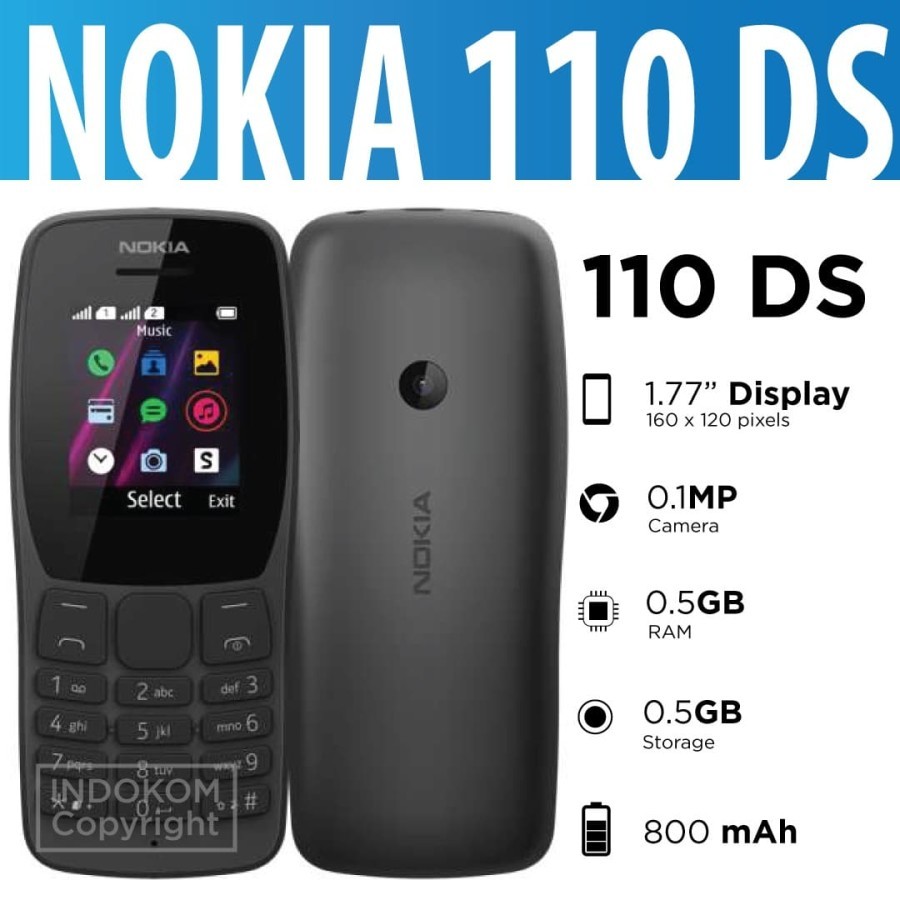 Jual HP NOKIA 110 2019 DUAL SIM NEW HANDPHONE NOKIA 110 JADUL | Shopee ...