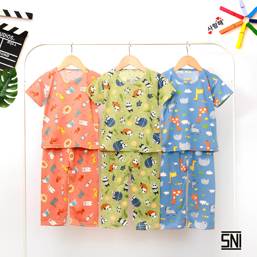 Jual FOYA Kids - Setelan anak full gambar motif animal/setelan baju ...