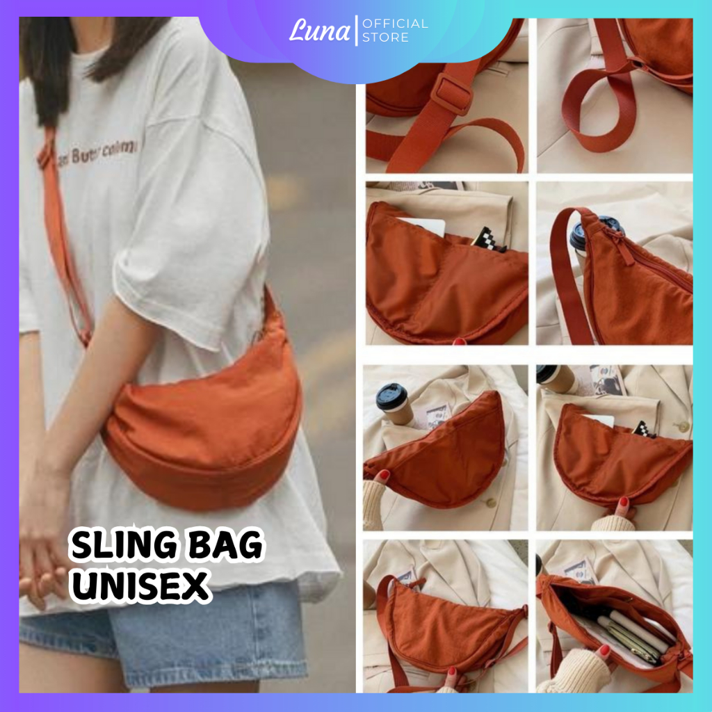 Jual Dumpling Sling Bag Half Moon Tas Bahu Korea Viral Tas Selempang ...