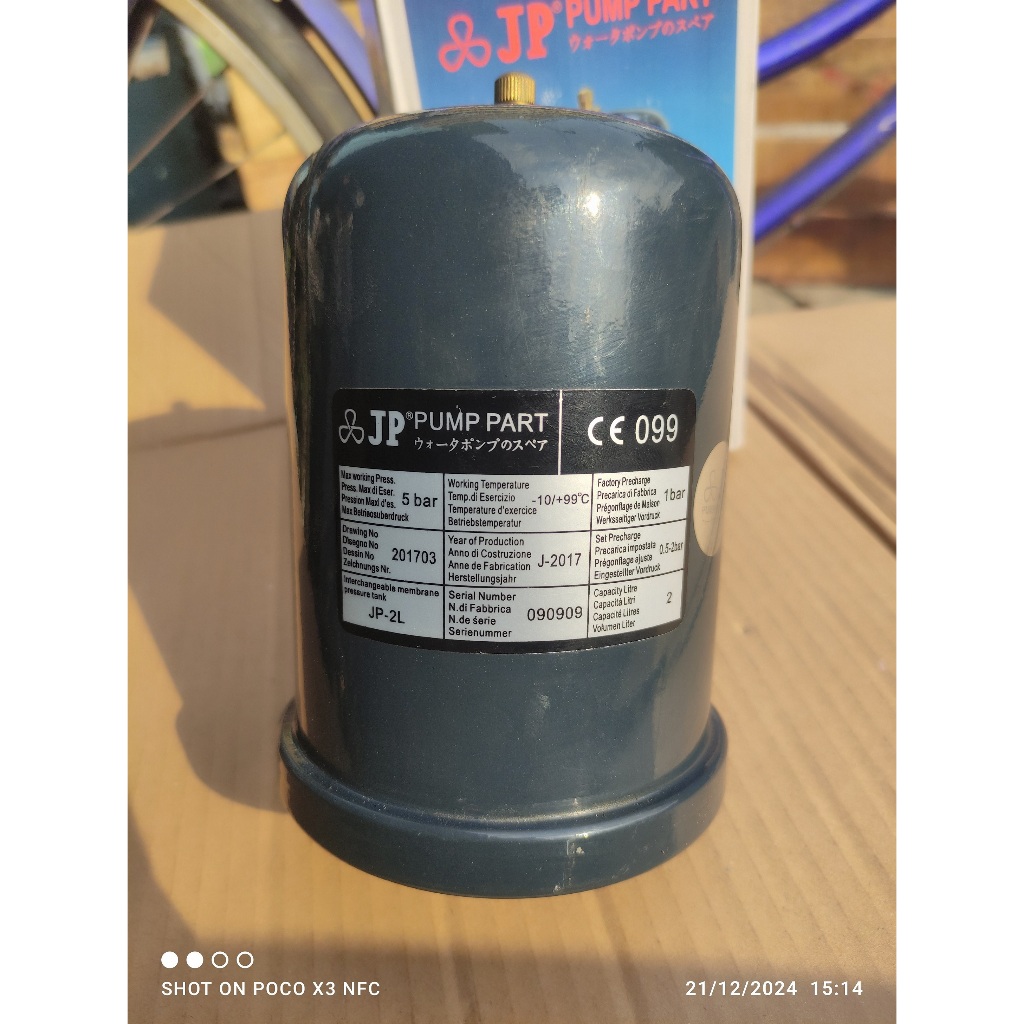 Jual Tabung Pompa Air 2Liter / Tangki Pompa 2Liter merk JP pump ...